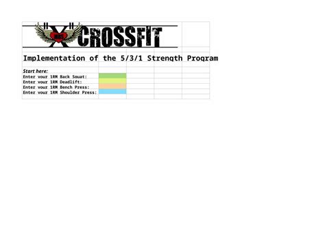 Xls Blank Wendler 531 Strength Program Excel Dokumen Tips