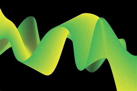 Yellow And Green Gradient Wave Abstract Background Modern Graphic For Landing Page And Computer
