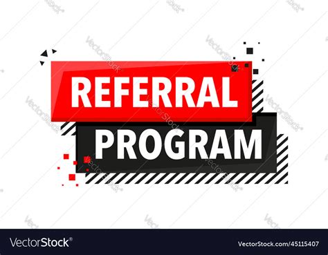Referral Program Announcement Megaphone Label Vector Image