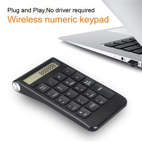 Deyuer Numpad Keyboard Sensitive Rechargeable Dual Modes Display Screen