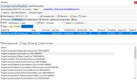 Deleaker Memory Resource Leak Detection And Identification Delphi