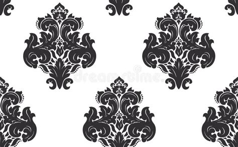 Vector Seamless Damask Pattern Stock Vector Illustration Of Leaf