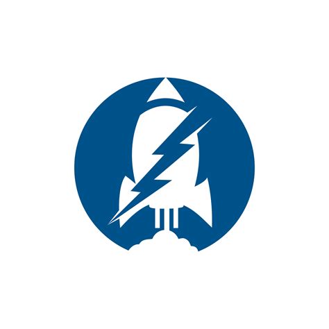 Electric Rocket Vector Logo Design Rocket And Thunderbolt Logo Icon 11473736 Vector Art At