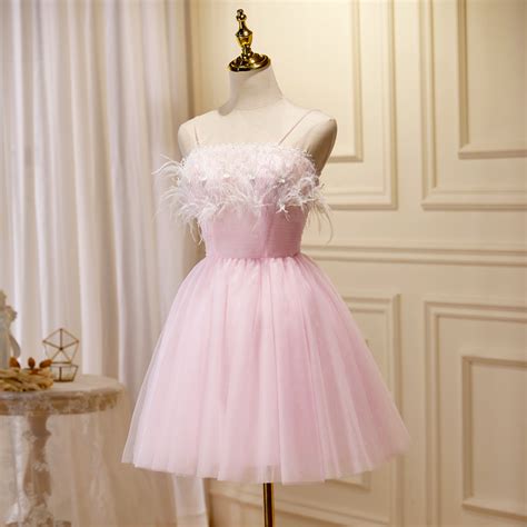 Cute Pink Short Tulle Homecoming Dress Pink Short Prom Dress On Luulla