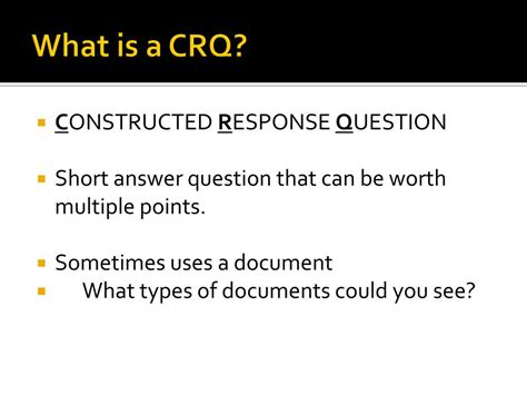 Ppt Crq Practice Powerpoint Presentation Free Download Id 4003217