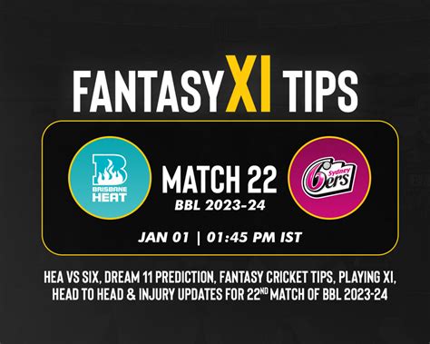 Hea Vs Six Dream11 Prediction Fantasy Cricket Tips Playing Xi For T20