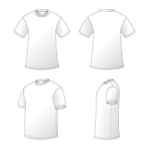 White T Shirt Outline Template 22827937 Vector Art At Vecteezy