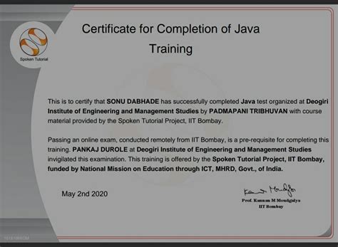 Sonu Sahane On Linkedin Java Iitbombay Spokentutorial
