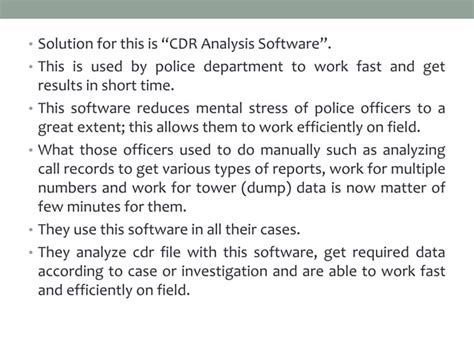 Guideline For Call Data Record Analysis By Raghu Khimani Pptx