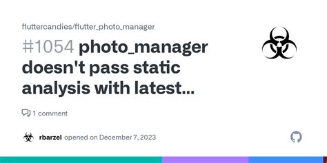 photo manager doesn t pass static analysis with latest version of