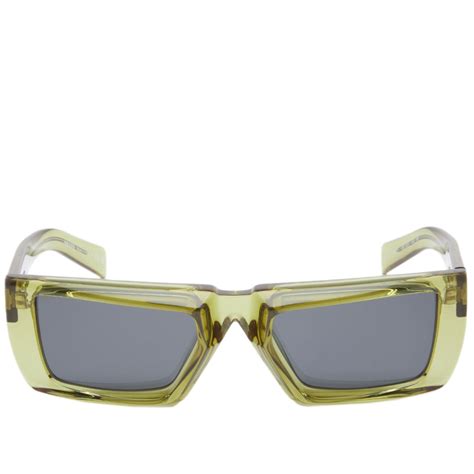 Prada Eyewear Pr 24ys Sunglasses Crystal Fern And Dark Grey End Gb