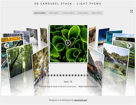 3d Carousel Stack Gallery Wordpress Media Plugin By Raizensoft