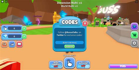 Roblox Tapping Gods Codes July 2022