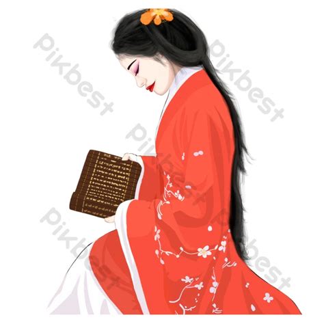 빨간 치마 무료 드로잉 소녀 일러스트 Png Psd 무료 다운로드 Pikbest