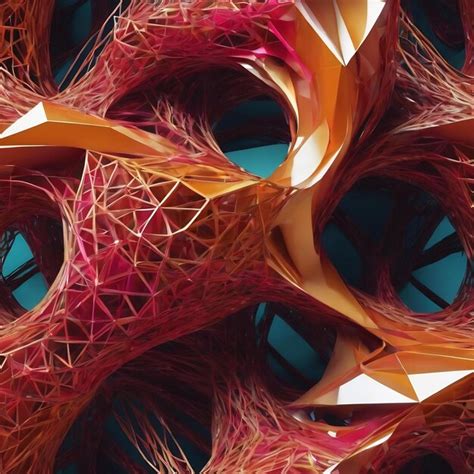 Premium Photo Abstract 3d Rendering Of Chaotic Plexus Surface Contemporary Background With