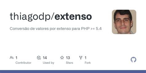 github thiagodp extenso conversão de valores por extenso para php 5 4