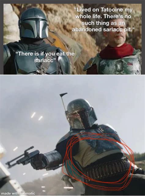 How Did Boba Fett Escape The Sarlacc Rmandalorianmemes