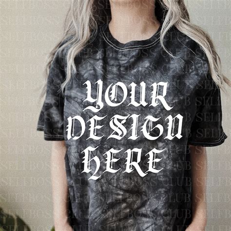 Black Bleach Dye Mockup Etsy