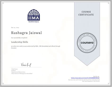 Kushagra Jaiswal On Linkedin Im Happy To Share That Ive Obtained A New Certification Leadership…