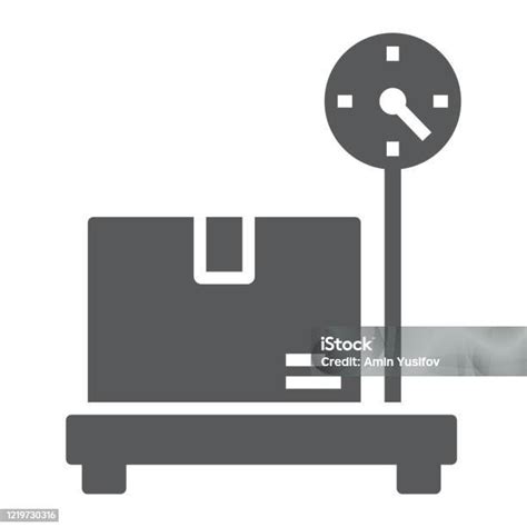 스토리지 스케일 글리프 아이콘 로지스틱 및 딜리버리 플랫폼 스케일 기호 벡터 그래픽 흰색 배경에 단단한 아이콘 Eps 10에 상자 10에 대한 스톡 벡터 아트 및 기타