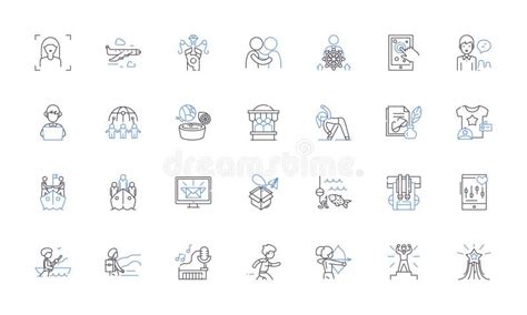 Educational Journey Line Icons Collection Learning Growth