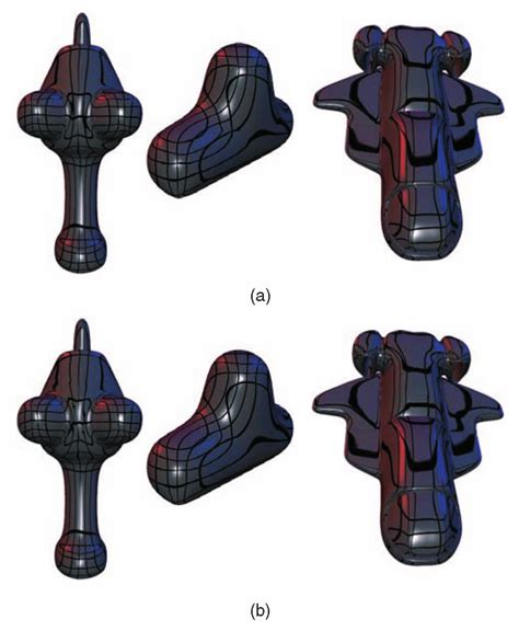 Reflection Lines For Three Models A The Exact Subdivision Surfaces Download Scientific