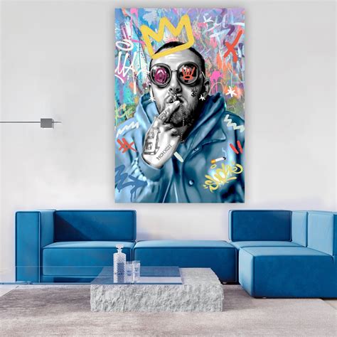 Mac Miller Wall Art Music Artist Mac Miller Canvas Wall Art Etsy