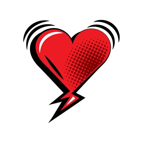 Heart Love Pop Art 10421027 Vector Art At Vecteezy