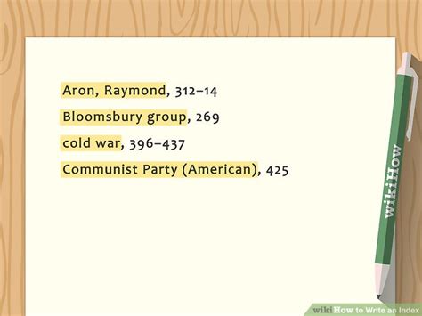 How To Write An Index With Pictures WikiHow