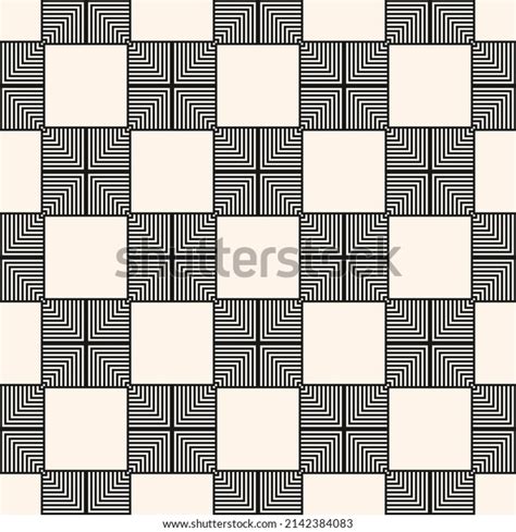 Vector Geometric Seamless Pattern Abstract Black Stock Vector Royalty Free
