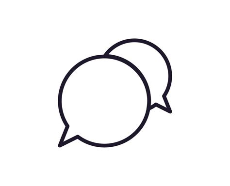 Speech Bubble Line Icon On White Background 30522514 Vector Art At Vecteezy