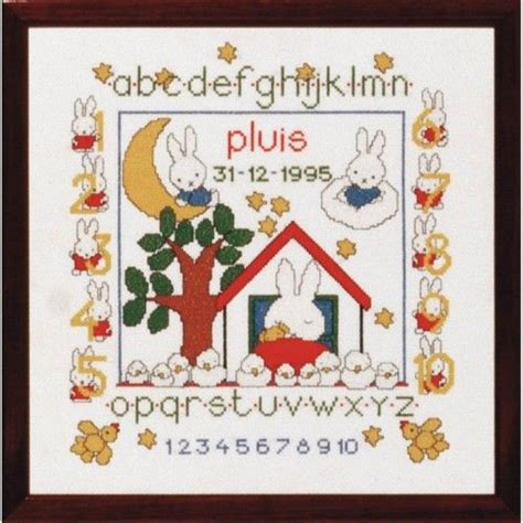 Geboortetegel Nijntje Pluis Borduurpakket Pako Van Dick Dick Bruna