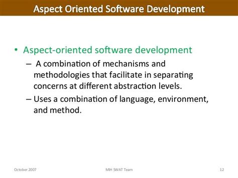 Aspect Oriented Software Development