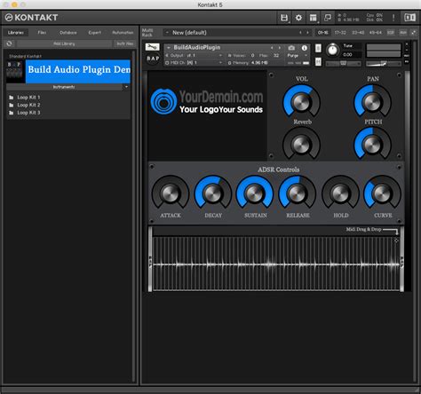 Standard Kontakt Loop GUI Sound Plugin Designer VST GUI Plugin Designer