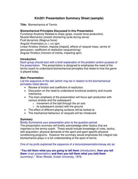 19 Summary Examples To Download