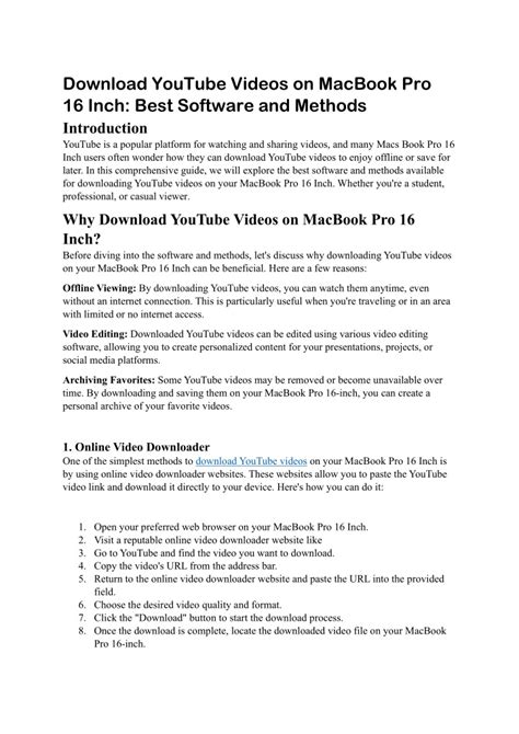 Ppt Download Youtube Videos On Macbook Pro 16 Inch Powerpoint