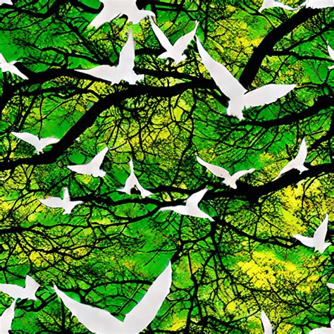 Nature Love Wind Blowing Birds Chirping Graphic · Creative Fabrica