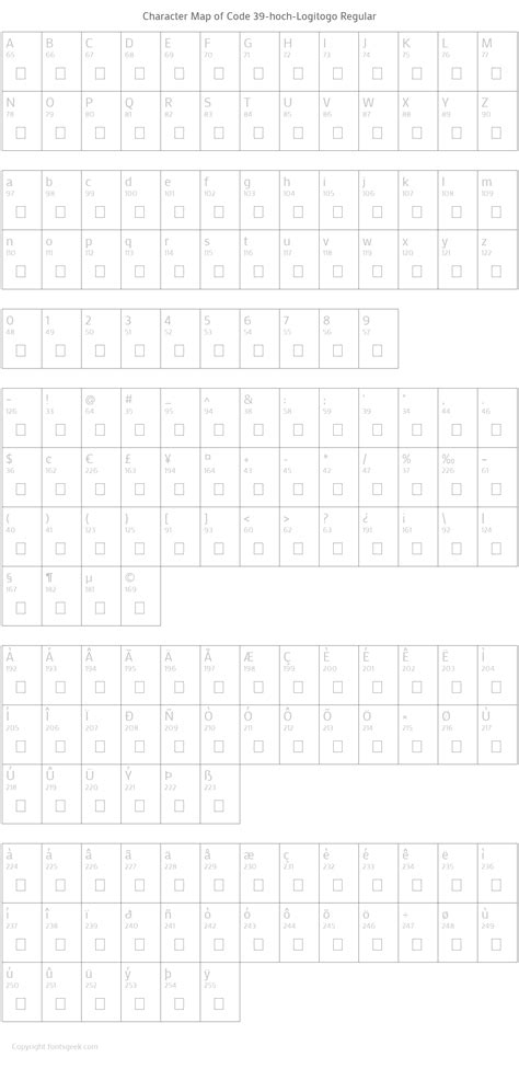 Code 39 Hoch Logitogo Font Download For Free View Sample Text Rating And More On Fontsgeek Com