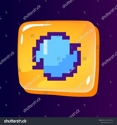 Update Installation Glossy Ui Button Pixelated เวกเตอร์สต็อก ปลอดค่า