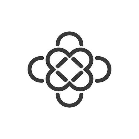 Abstract Geometric Pattern With Interconnected Loops Premium Ai Generated Vector