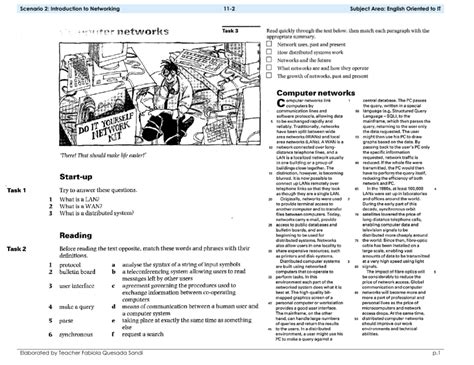 Networking Basics English For IT Worksheet