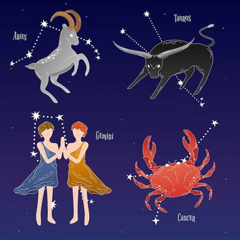 Premium Vector Astrological Star Signs Vector Set