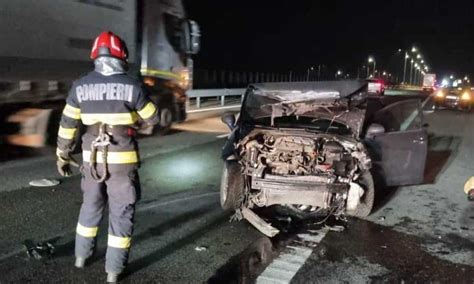 FOTO Accident rutier pe autostrada A sens Sebeș Alba Iulia Două mașini implicate Ardeal