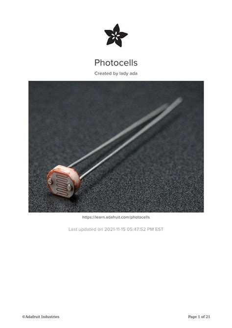 PDF Photocells Adafruit Learning System Adafruit Industries DOKUMEN TIPS