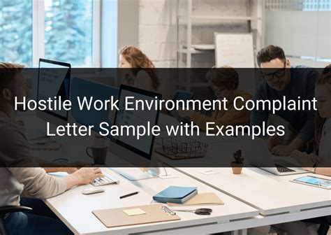 Formal Complaint Hostile Work Environment Sample Letter