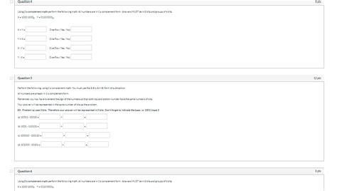 solved dquestion 4 8pts using 1 s complement math perform