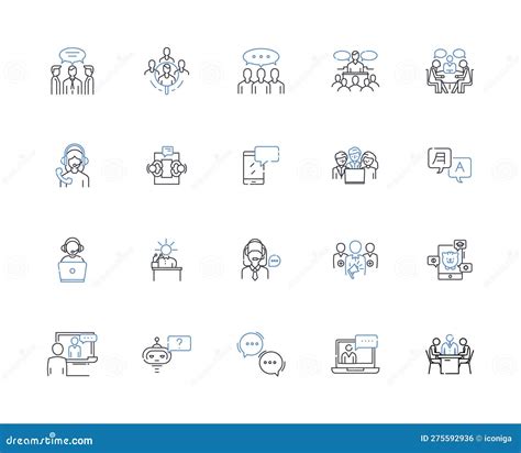 Speaking People Line Icons Collection. Eloquence, Articulation, Fluency, Diction, Oratory ...