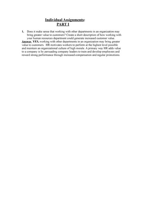 Individual Assignments For Smm Individual Assignments Part I Does It