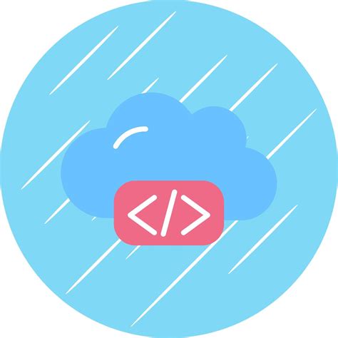 Cloud Coding Flat Circle Icon Design 43950021 Vector Art At Vecteezy