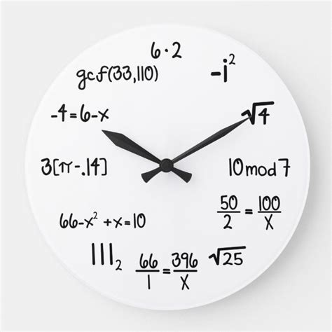 Funny Math Genius Geek Large Clock Zazzle Math Genius Math Humor